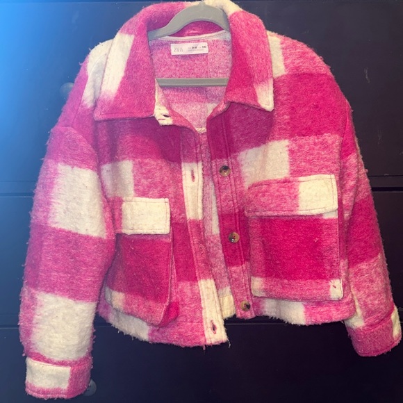 Zara | Jackets & Coats | Zara Kids Cropped Shacket Size 9 | Poshmark